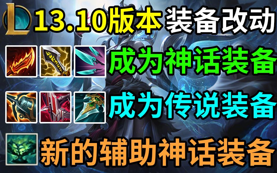 13.10版本大量装备改动:大量ADC和辅助装备改动、游戏机制改动