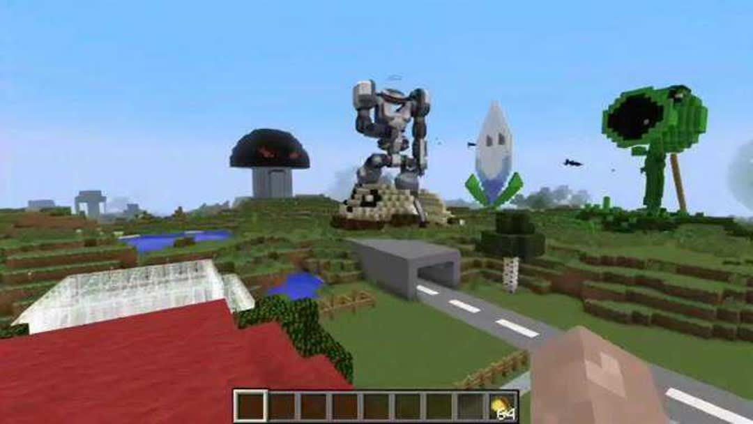 我的世界爆笑,皮卡丘上,干掉来捣乱来捣乱的机器人