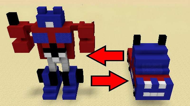 我的世界:在MC里制作变形金刚,简直酷毙了