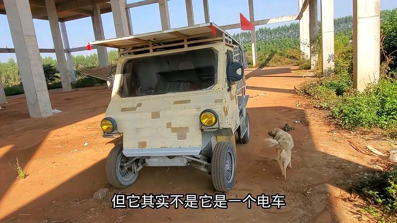 山东大哥自制四轮电动车游中国,造型太神奇了