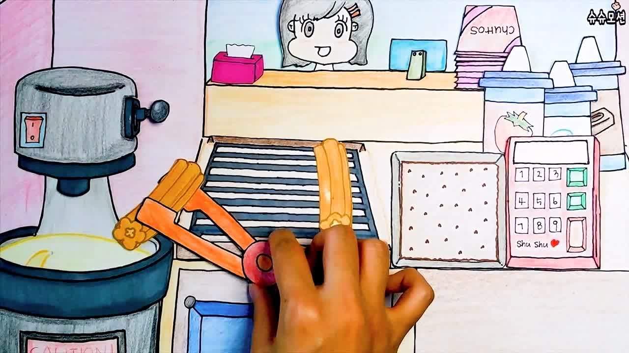 手绘定格动画:最新款冰淇淋,油条配雪糕!