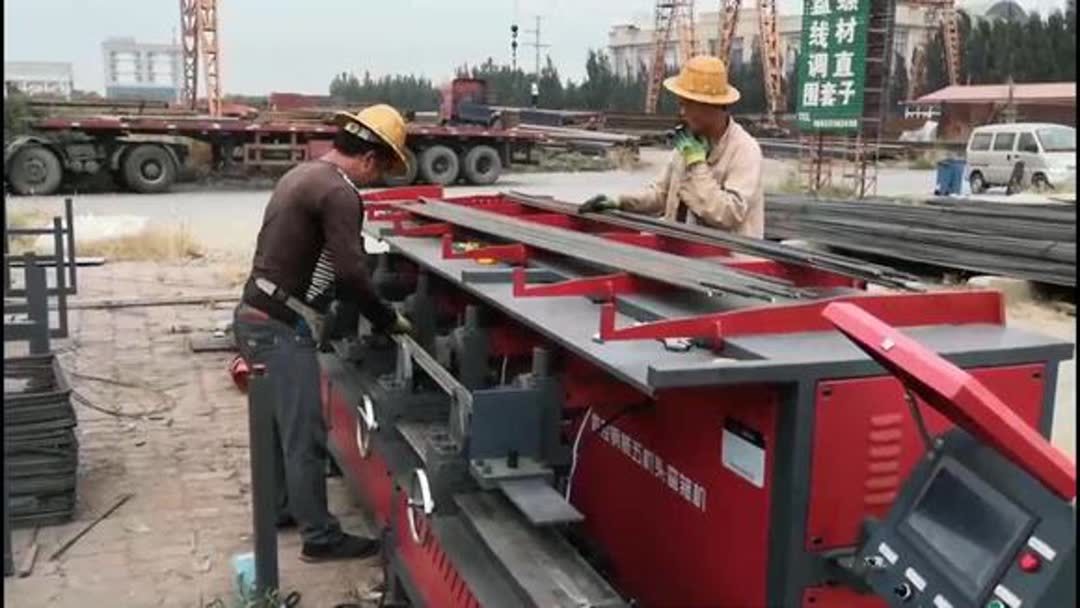 久科机械-五机头钢筋弯箍机制作箍筋现场视频最快4秒完成一次动作