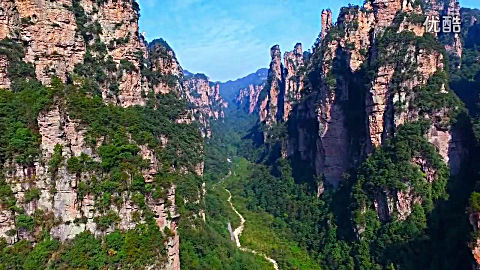 航拍中国张家界武陵源景区