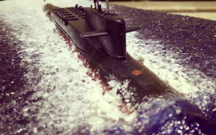 制作092夏级潜艇模型(5)——就是要浪起来(下)