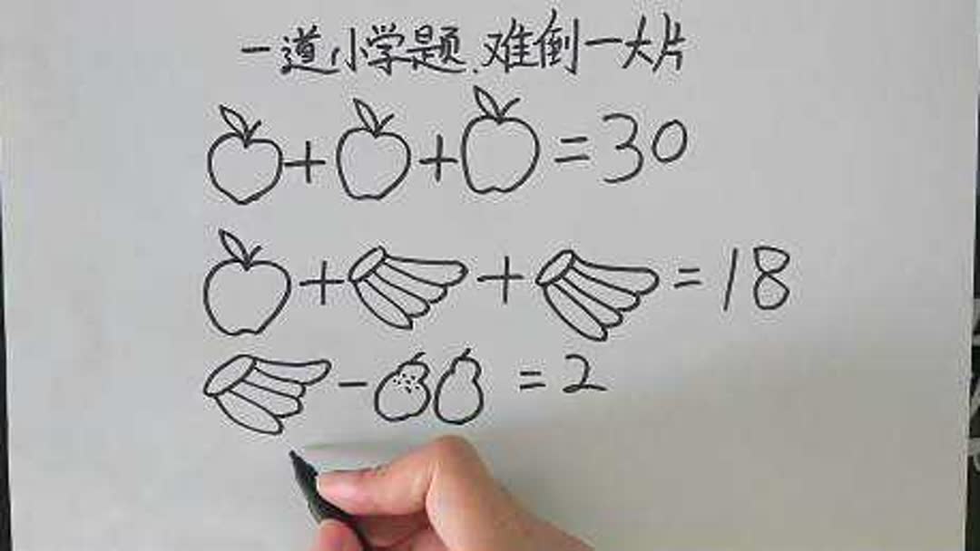 趣味简笔画,一道小学题,难倒一大片!