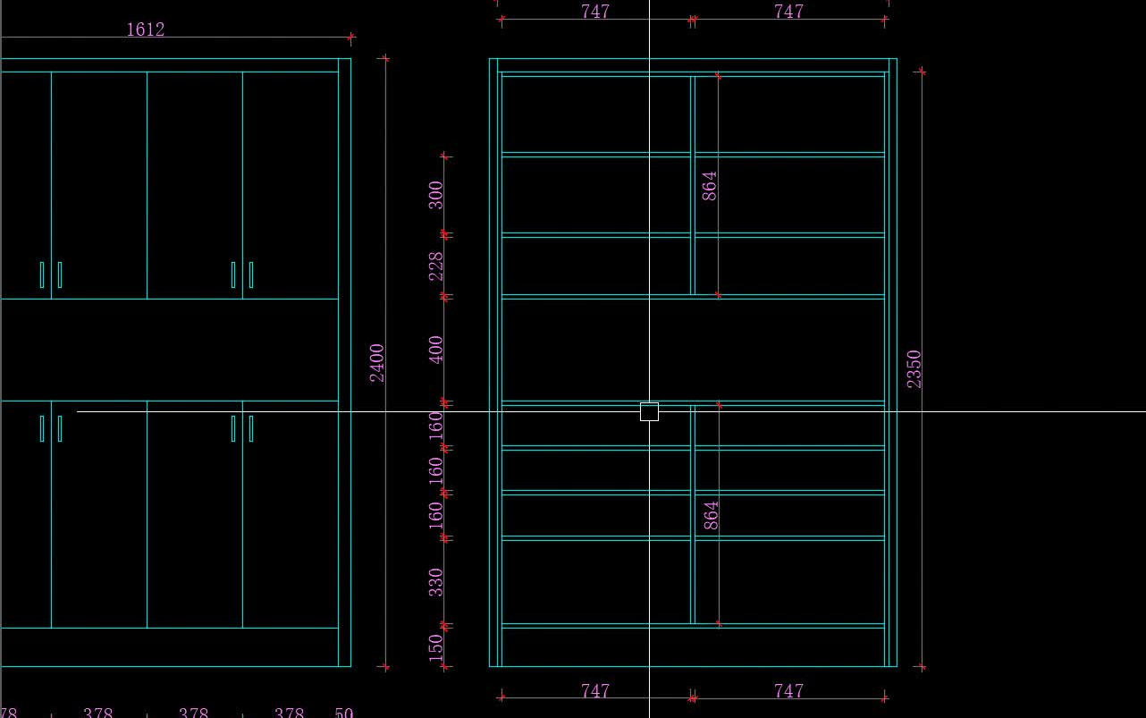 全屋定制CAD常规鞋柜画法