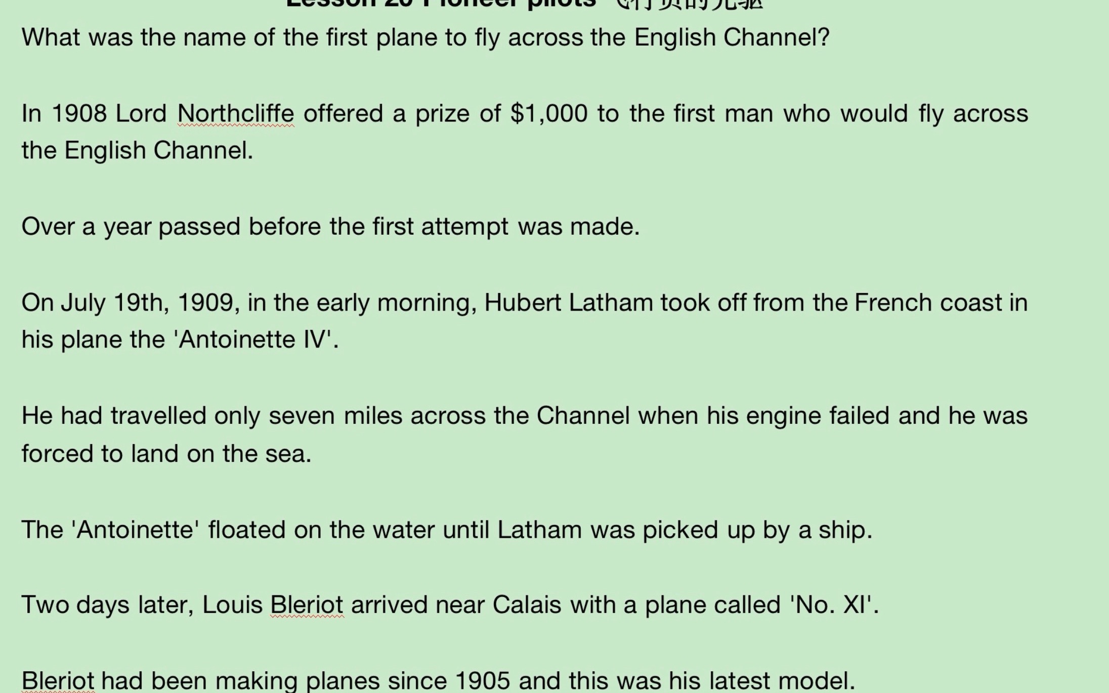 NEW CONCEPT 3 LESSON 20