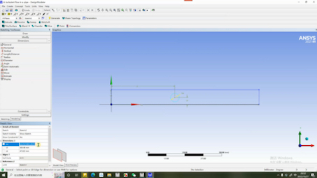 #ANSYS DM #管道中湍流二维分析——模型建模
