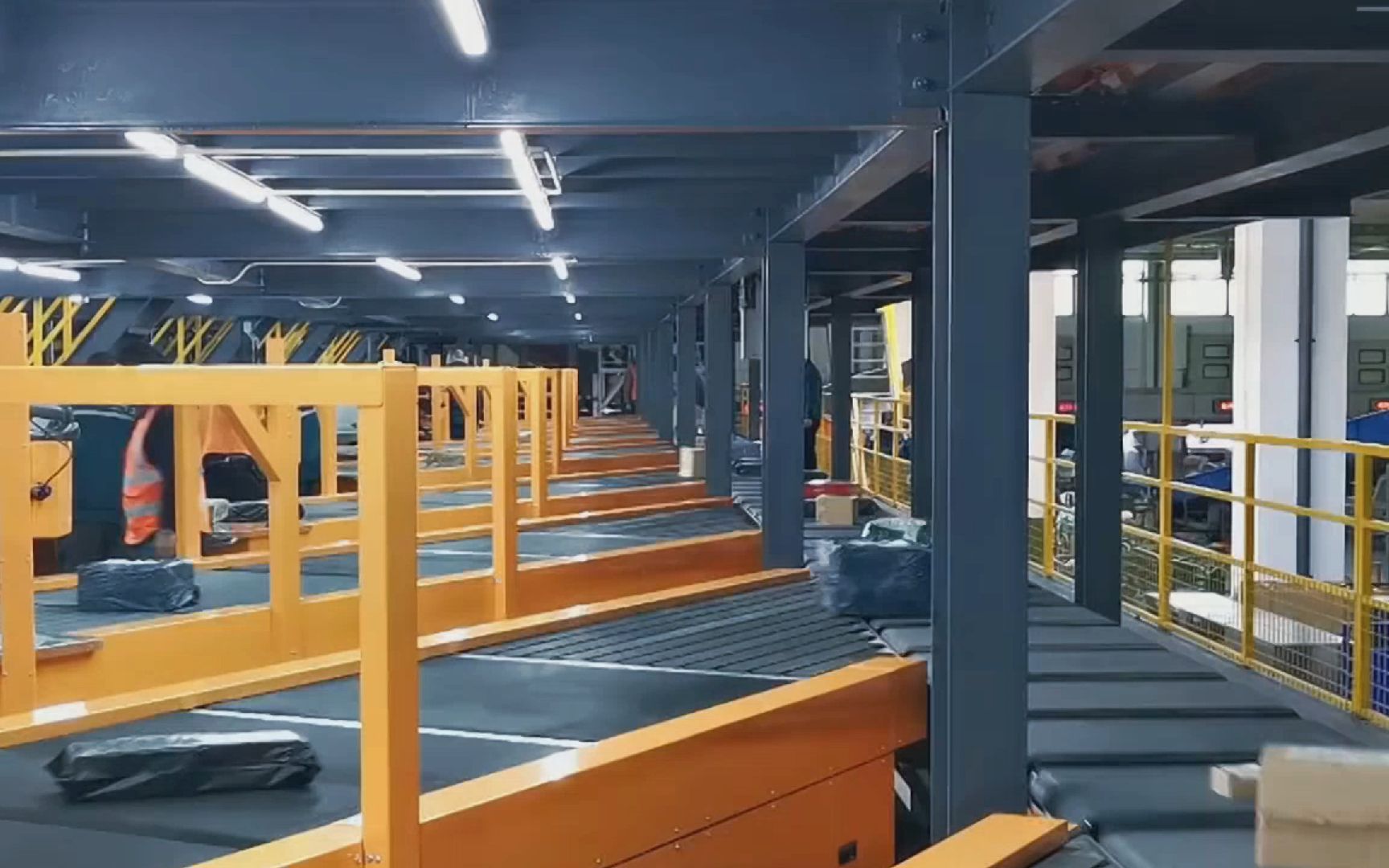 小车式自动化快速仓储环形交叉带分拣机生鲜食品高速分拣系统设备