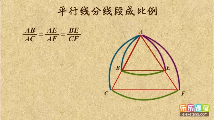 2.平行线分线段成比例