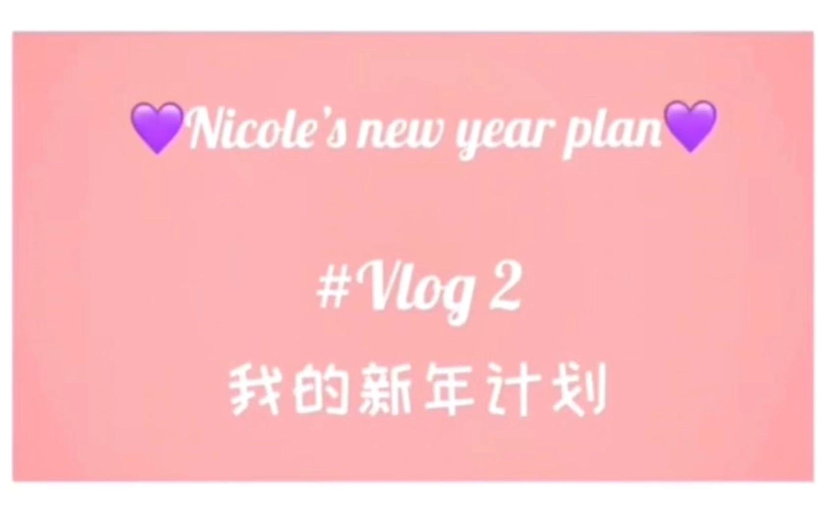 我的小小新年计划