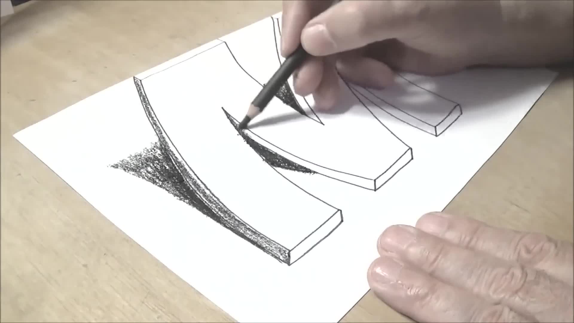 老师手把手教你画3D立体画,3分钟学会,干货满满