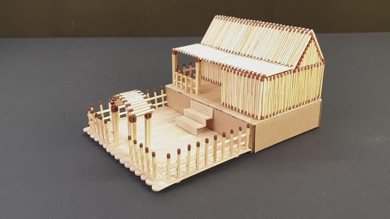 看看如何用火柴制作房屋模型,非常简单!