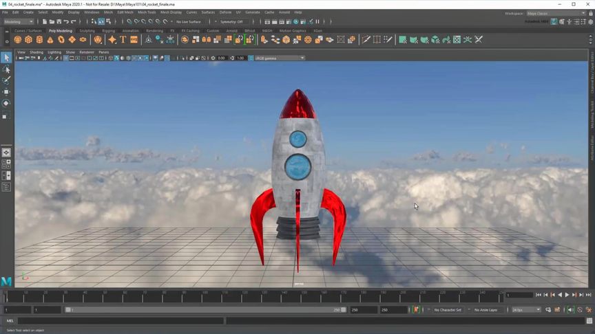 飞天技术——maya建模下的火箭你有见过吗