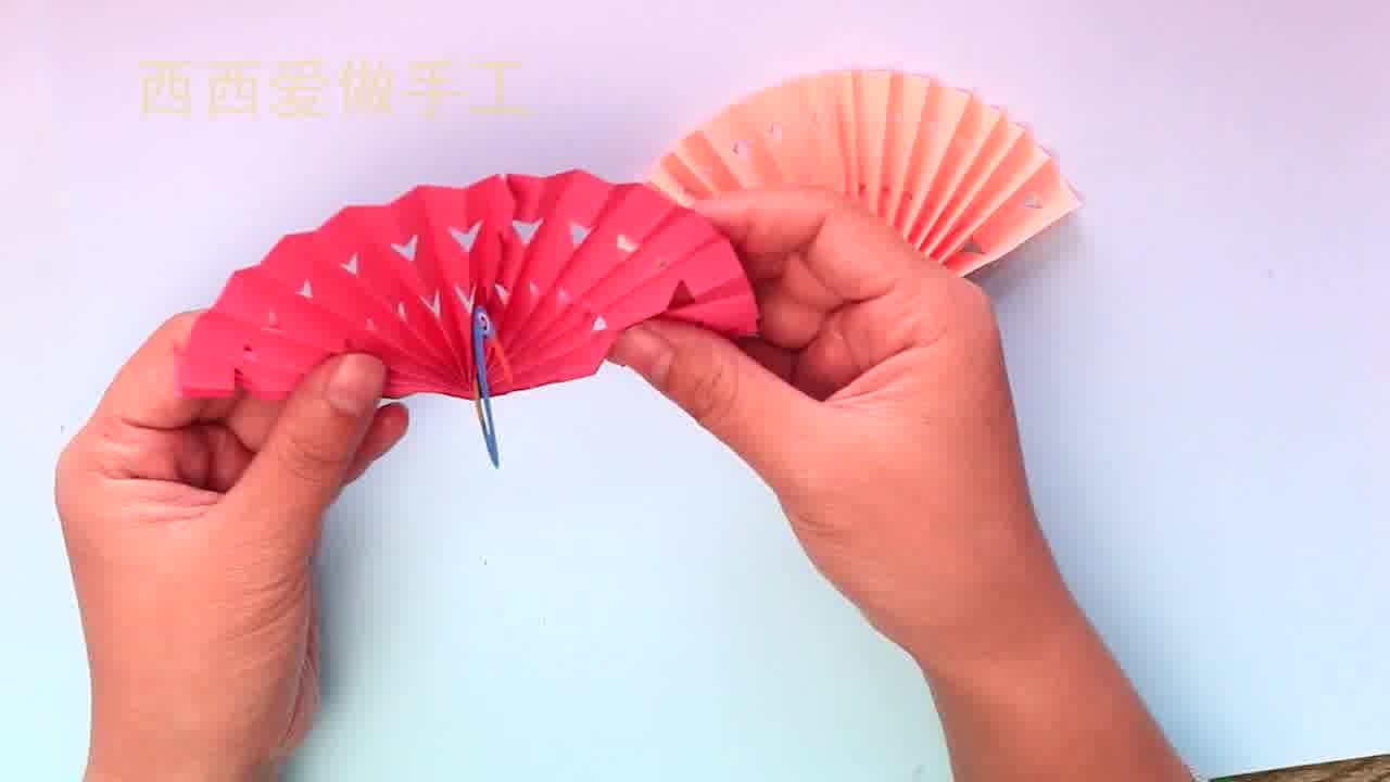 教师节教你做开屏的孔雀贺卡,做法简单成品非常漂亮