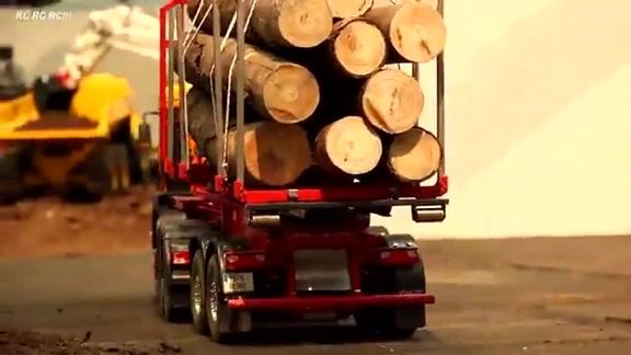 RC模型施工现场 卡车挖掘机 斯堪尼亚 MAN 奔驰