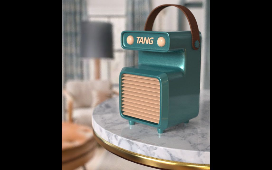 C4D建模三维建模渲染产品建模小风扇