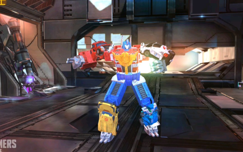 《变形金刚:地球之战》汽车人合体金刚巨擎天变形动画