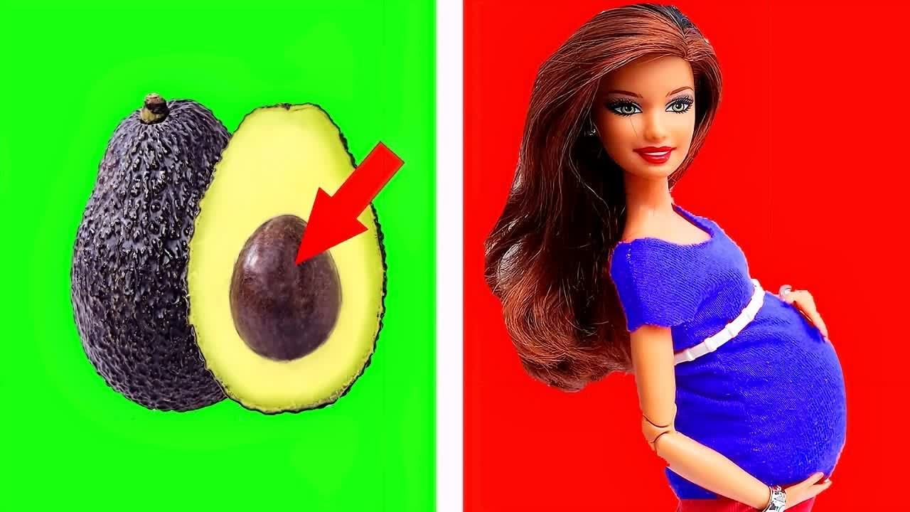 胶枪黑科技:10个孕妇芭比娃娃婴儿手工艺品!