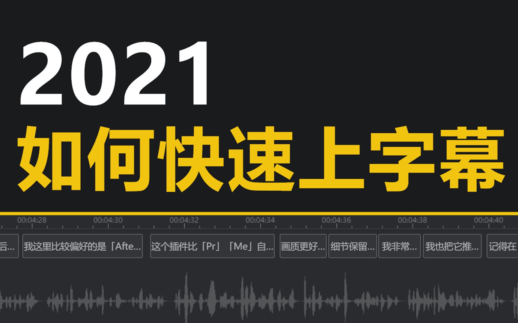 「Loise」2021最新给视频快速上字幕小技巧 | 音频转写字幕
