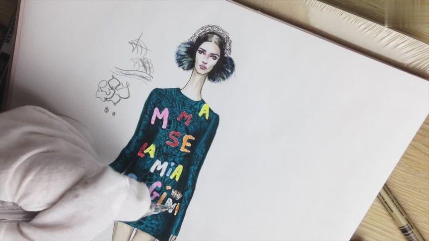 零基础服装设计入门教学,还不会画服装设计手绘稿的看过来!