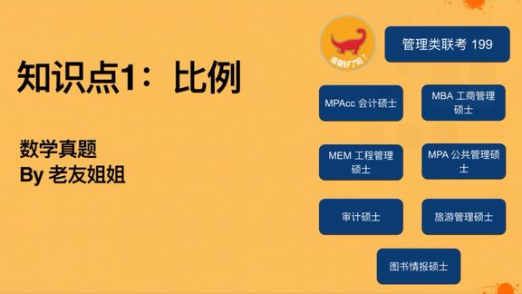 管理类联考裸考突击-数学真题01-比例第一讲