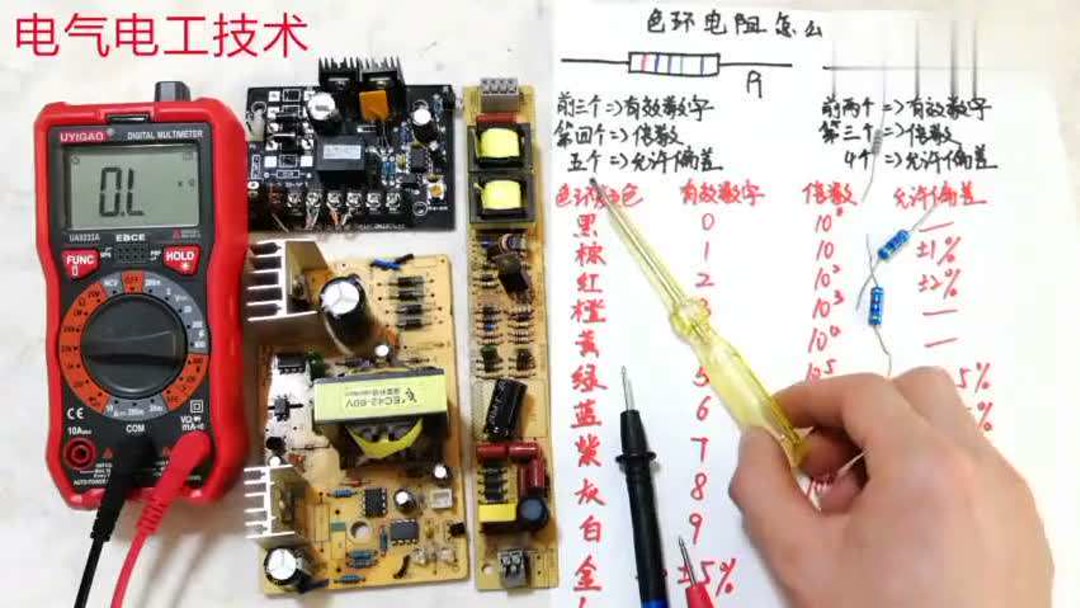 色环电阻快速读取方法,一点就透,一学就会,只是没电工愿意教你
