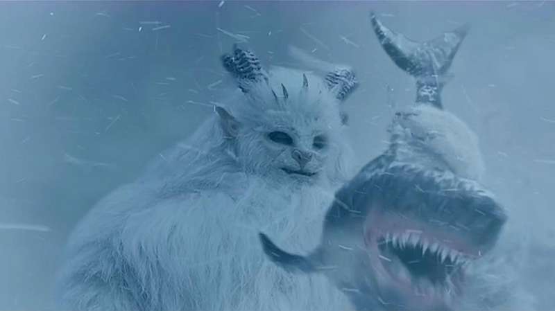 100米高的大雪怪暴虐巨齿鲨,这部科幻电影还不错,值得观看