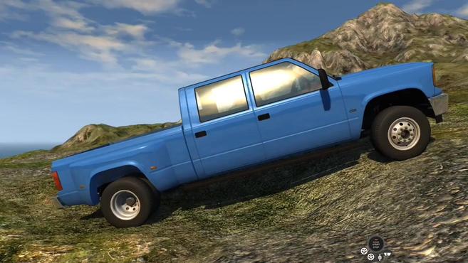 BeamNG车祸模拟器:四驱厢式货车开足马力测试超强悬挂性能