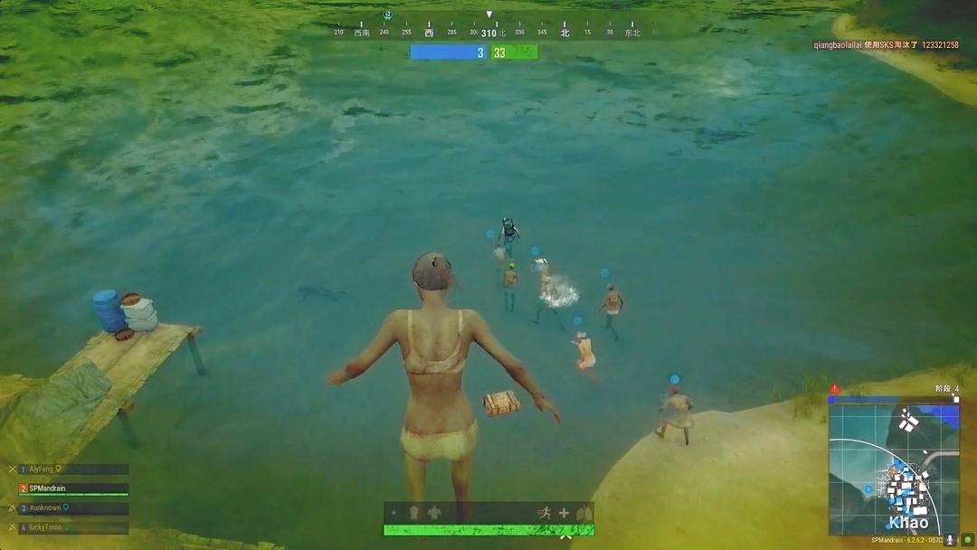 绝地求生生化模式,僵尸能跳十几米,人类玩家躲在水里瑟瑟发抖!