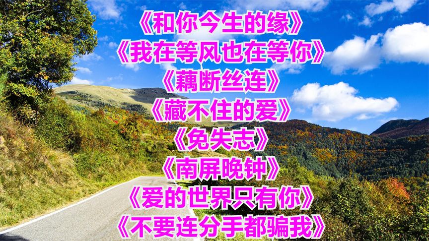{和你今生的缘}{我在等风也在等你}{藕断丝连}{免失志}