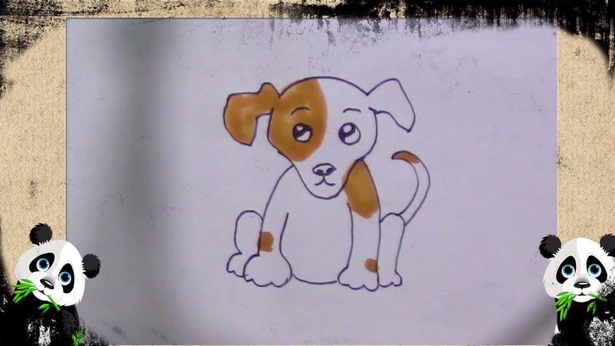 搞怪宠物狗儿童益智简笔画