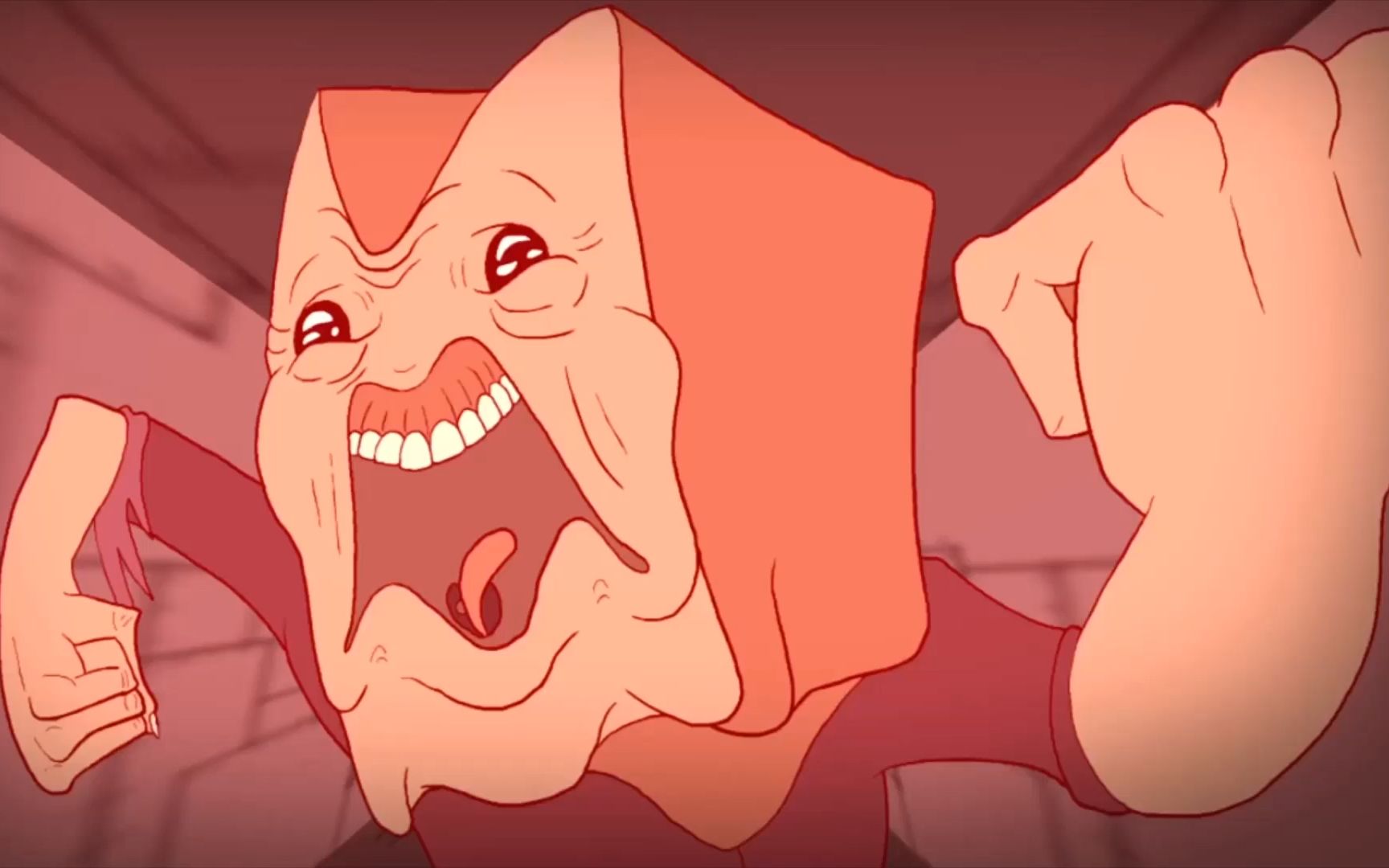 暗黑人性动画:一种可怕的病毒,被感染后,人的头就会变成面包