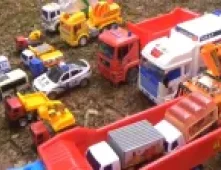 赛车总动员 挖掘机 推土机 吊车 大卡车 汽车总动员动画片66