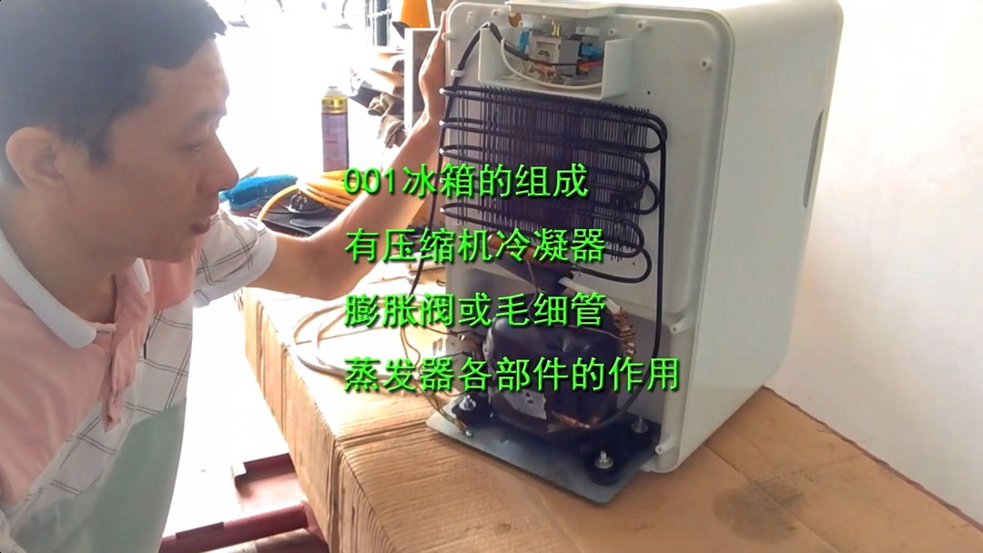 001冰箱的组成压缩机冷凝器膨胀阀或毛细管蒸发器