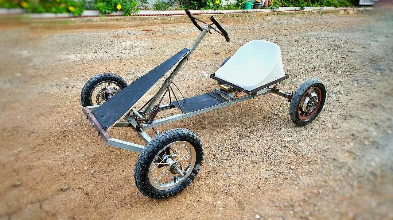 牛人发明的这个小电车,成本只要几百块,赶快做一个吧!