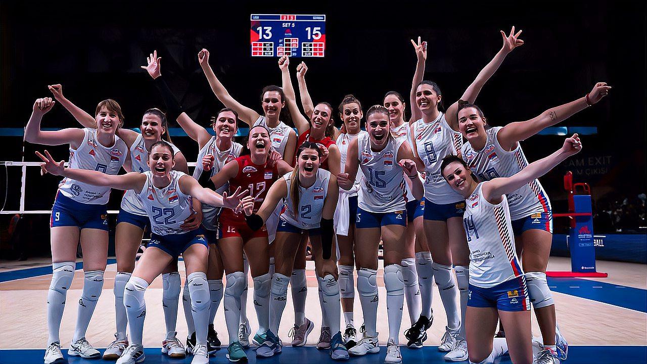 冰冰凉~透心凉!2022世界女排联赛1/4决赛塞尔维亚3:2美国HL