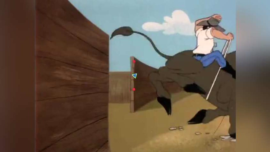 猫和老鼠 汤姆追赶小老鼠,结果惹怒了发狂的大水牛被疯狂追赶