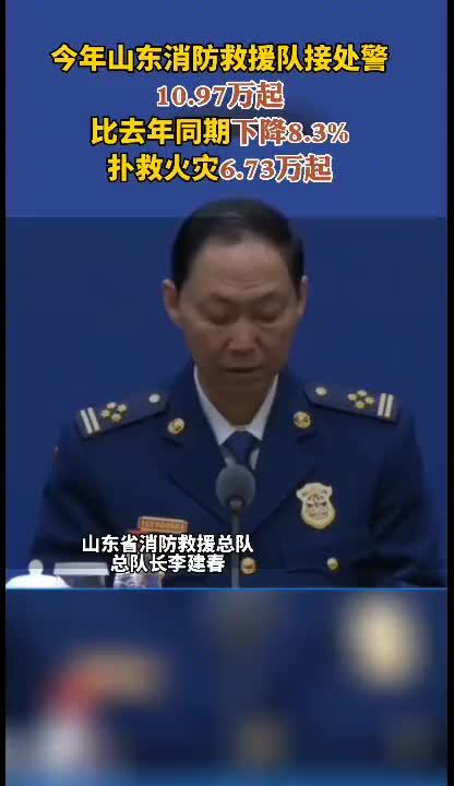果然视频|山东消防救援队今年已接处警10.97万起