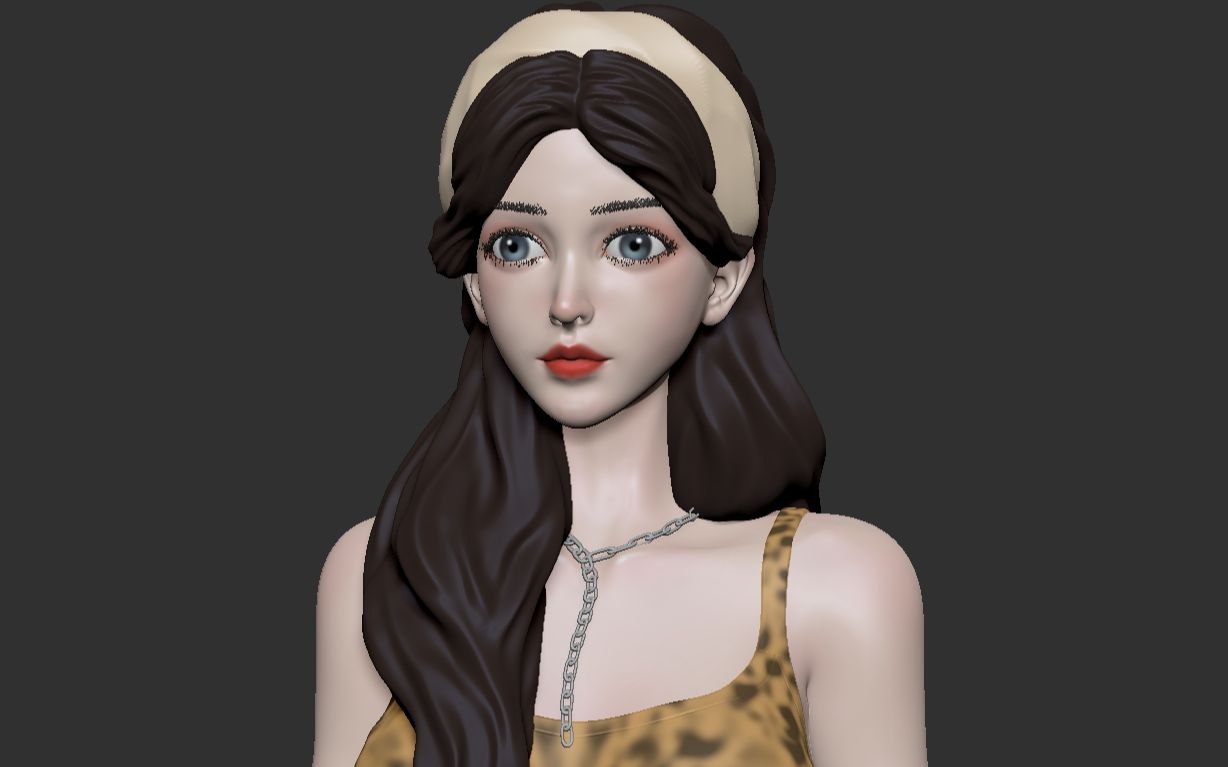 【ZBrush角色雕刻】超漂亮的小姐姐zb雕刻全过程,零基础模型制作到...
