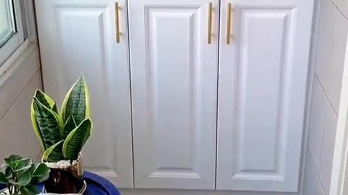 客厅小不要做这种推拉门,不仅显得大还通透,做面柜子体现出另一种效果