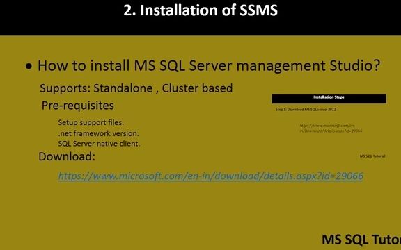 Part 2 B - How to install Microsoft SQL Server Management Studio 2012