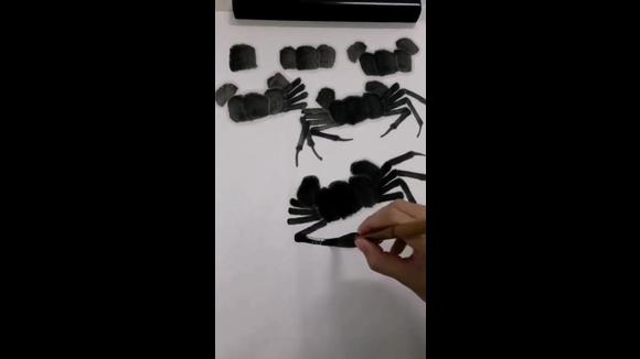 国画教程:水墨螃蟹的画法