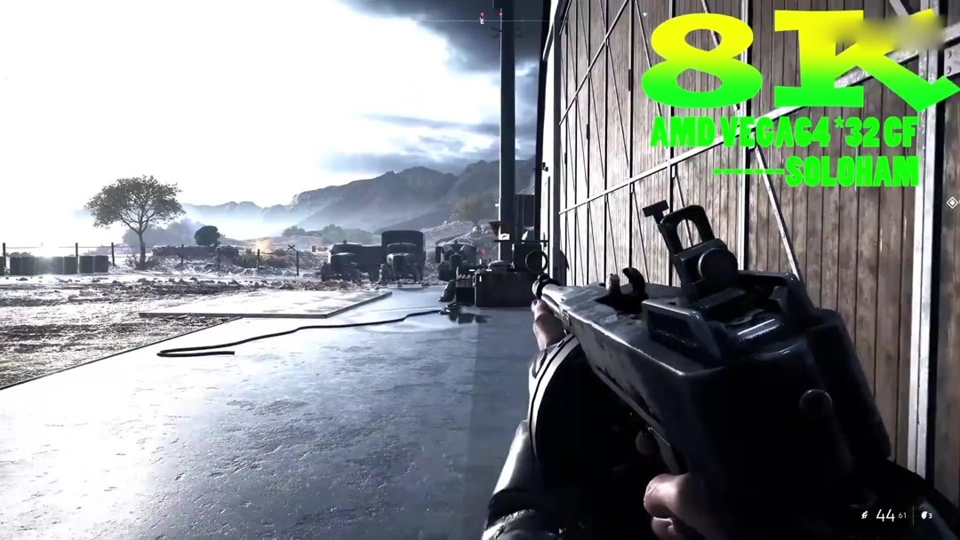 画质惊人!战地5 8K分辨率不开启光线追踪效果 VGEA64显卡32卡无桥...