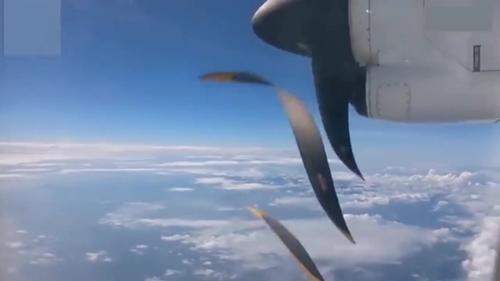 飞机螺旋桨叶片一路掉,看得心里发慌,这是什么现象?