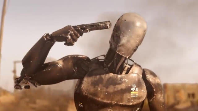 游戏玩家进入虚拟世界,操纵机器人进入战场,执行战斗任务