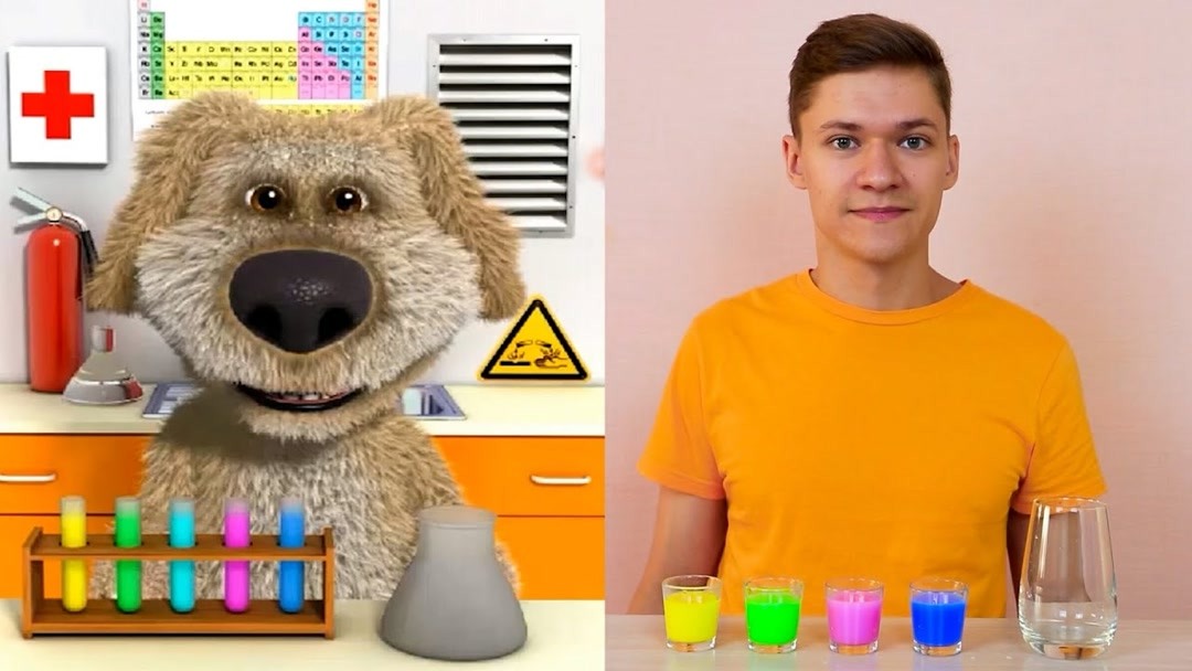 搞笑模仿秀:男孩模仿狗狗做实验