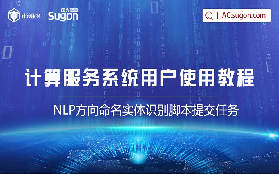 曙光智算平台E-shell用户使用指南 - NLP方向命名实体识别脚本提交...