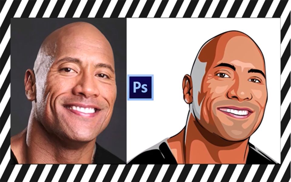 PS照片转插画/人物插画