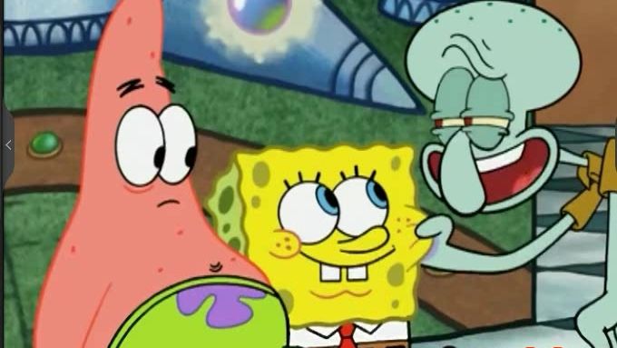 章鱼哥给海绵宝宝们介绍博物馆